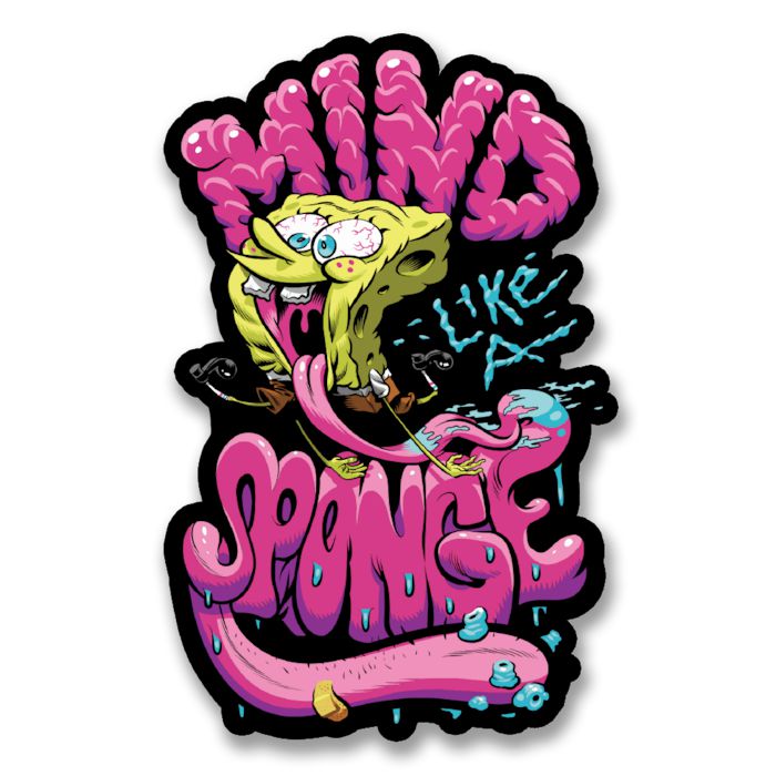 SpongeBob: Mind Sponge - Sticker – Mighty Underground